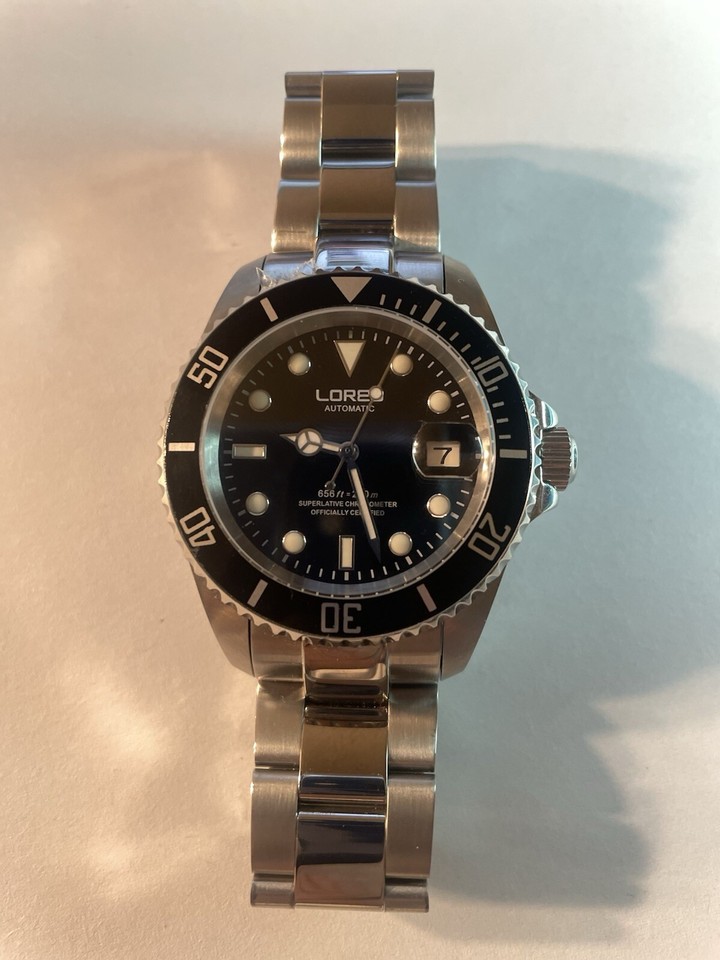Loreo Mens Diver Automatic Date L9201G Black Dial - USA Seller | eBay
