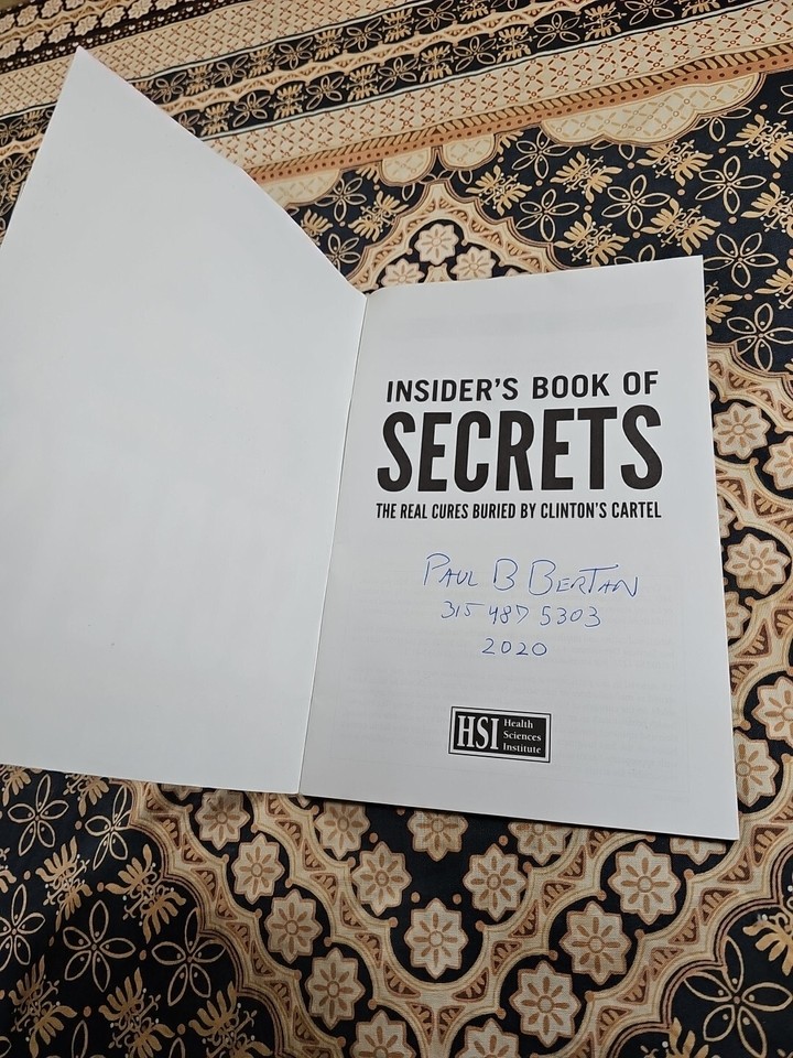 INSIDER'S BOOK OF SECRETS The Real Cures Buried By Clinton's Cartel HSI ...