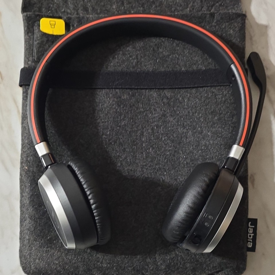 Jabra Wireless Bluetooth USB Headset Boom Mic Black Silver Red | eBay