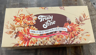 Vintage Truly Fine Two Ply TISSUES Almond 175 Ct Unopened Box 60s 70s ...