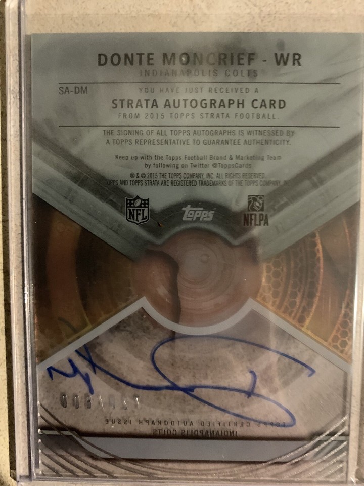 2015 Topps Strata Autographs/800 #SA-DM Donte Moncrief Indianapolis ...