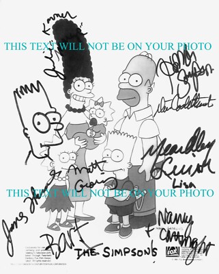 THE SIMPSONS CAST SIGNED AUTOGRAPH 8x10 RPT PROMO PHOTO BART HOMER MATT ...