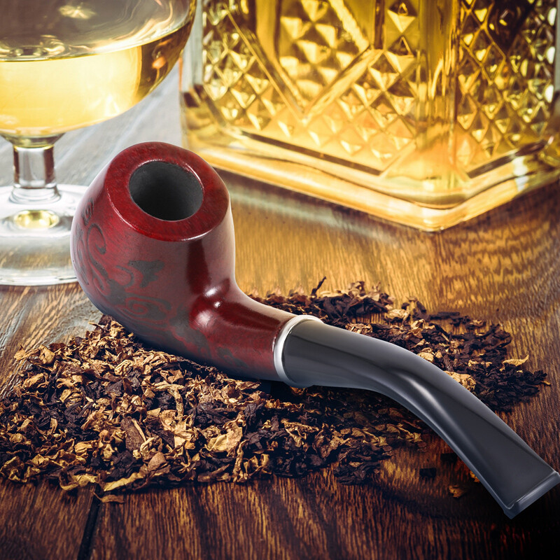 2 Durable Wooden Wood Smoking Pipe Tobacco Cigarettes Cigar Pipes ...