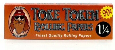Toke Token 1 1/4*1.25 Slow Burning Original Rolling Papers 6 Packs | eBay