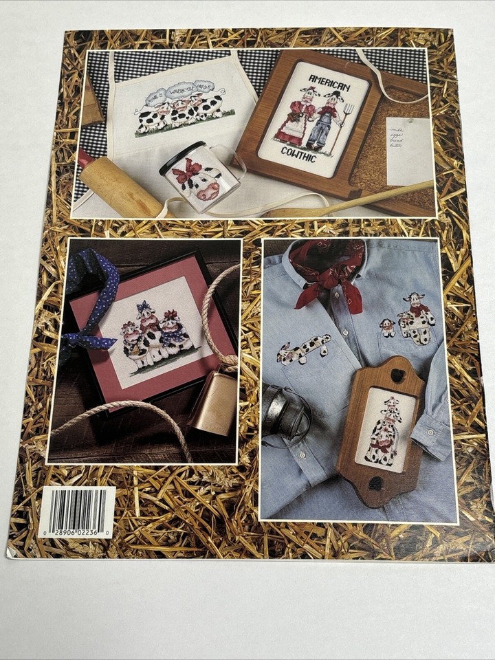 Leisure Arts Home Is Where The Herd Is Leaflet 2236 Cows Cross Stitch ...