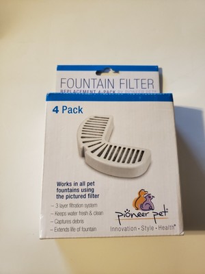 Pioneer Pet 4-Pack Watering Fountain Filter Replacement for Pets | eBay