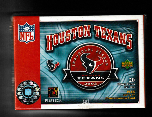 2002 HOUSTON TEXANS INAUGURAL SEASON (20 CARDS UNOPENED BOX) (2 BOXES ...