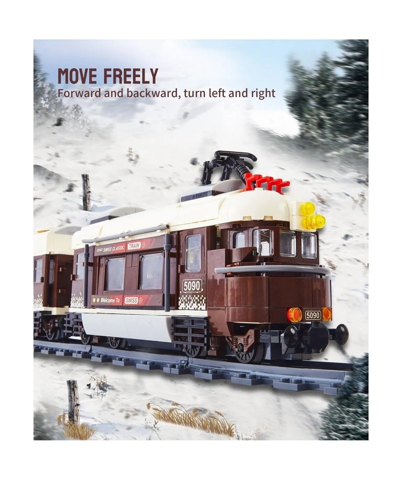 Vocrev Classic Train Set, Collectible Train Building Kit Toys, City ...