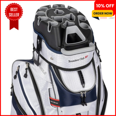 Founders Club 3rd Generation Club Lock Organizer Golf Cart Bag with 14 ...