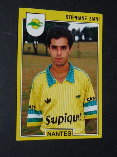 #187 STEPHANE ZIANI FC NANTES FCN CANARIS PANINI FOOTBALL FOOT 92 1991 ...
