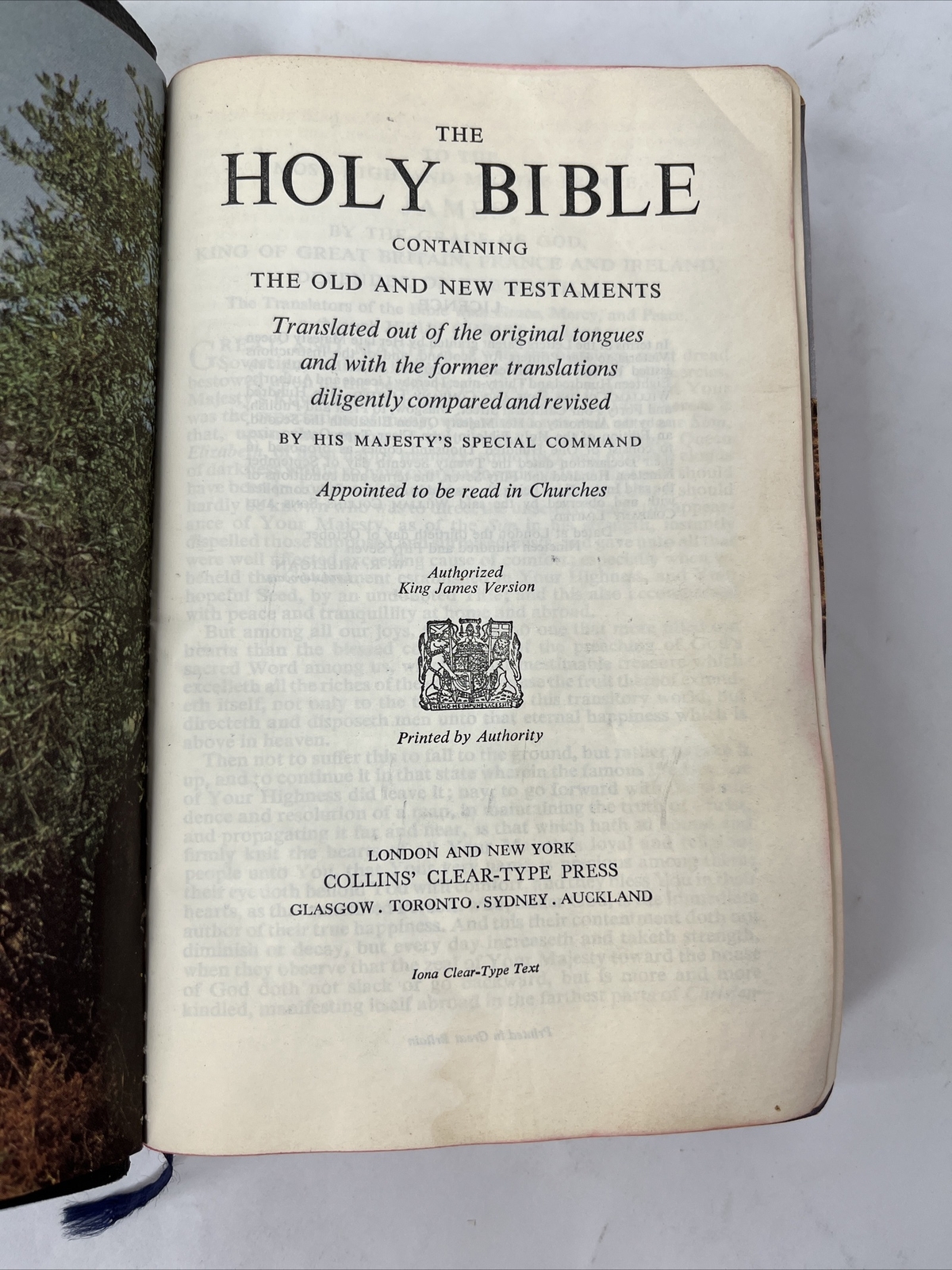 KJV Holy Bible Collins Clear Type Press Printed in Great Britain ...