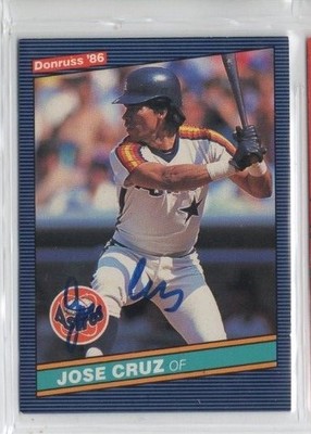 Jose Cruz 1986 Donruss autographed auto signed card Astros | eBay