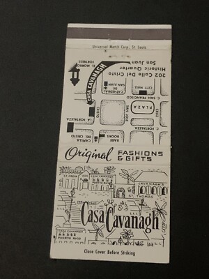 Vintage Puerto Rico Matchbook “Case Cavanaugh” San Juan | eBay