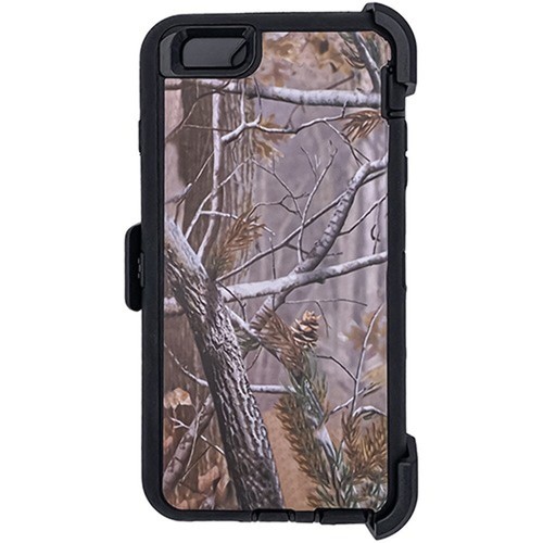Rugged Heavy Duty Camo Case Cover w/Clip BLACK/PINE for iPhone 7 Plus/8 ...
