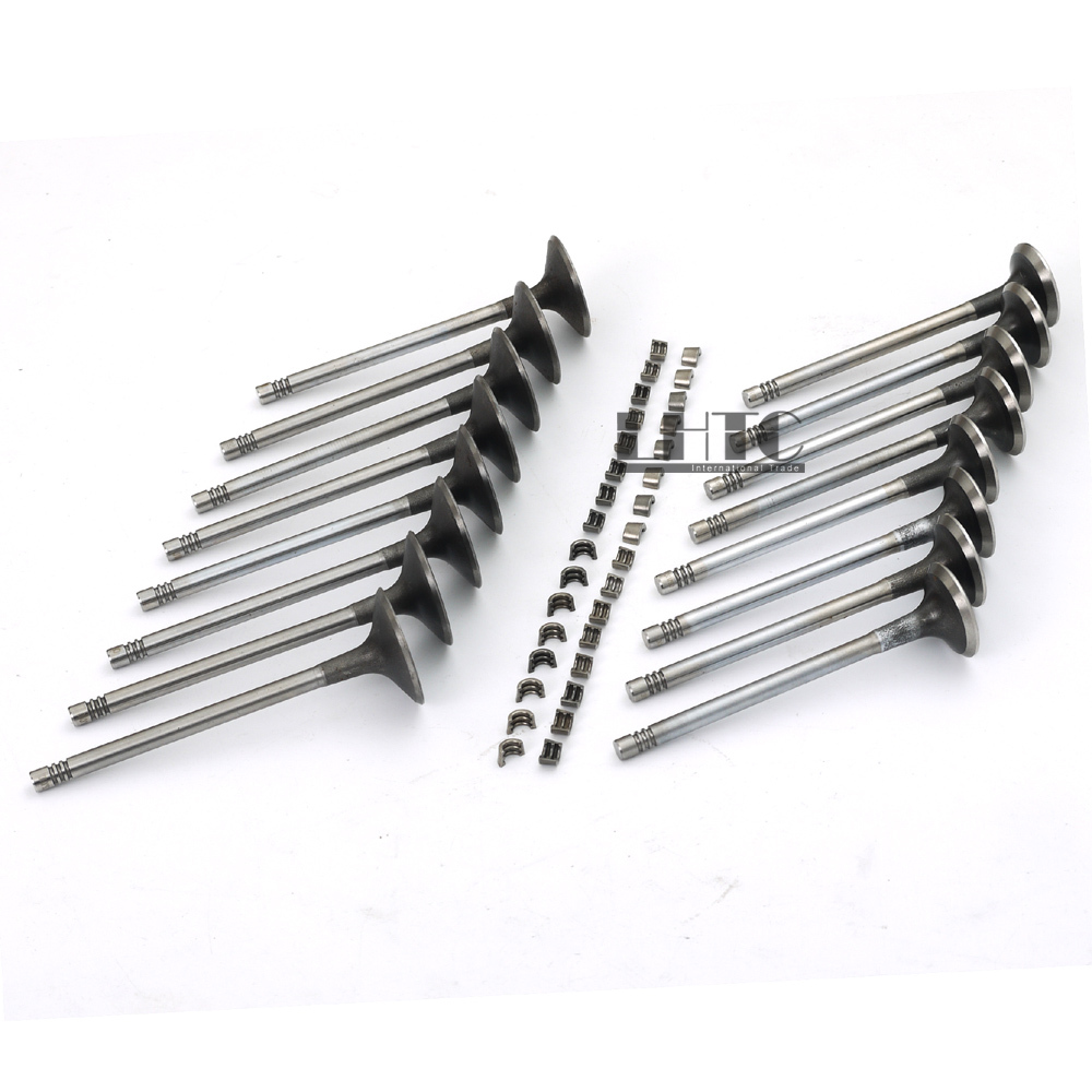 16x Intake Exhaust Valves & Cotters Keepers Set For VW Tiguan GLI AUDI ...