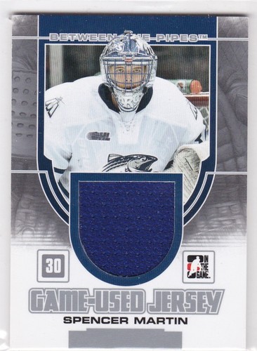 2013-14 In the Game Between the Pipes - Game Used Spencer Martin #GUM ...