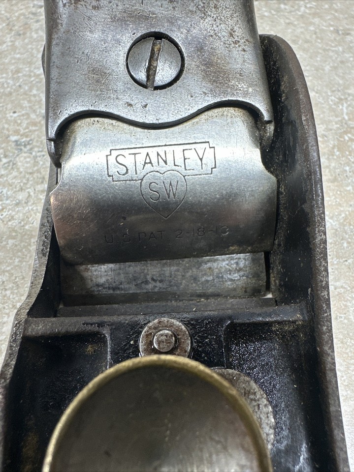 Vintage Stanley SW SWEETHEART Knuckle Joint Block Plane US Pat. 2-18-13 ...