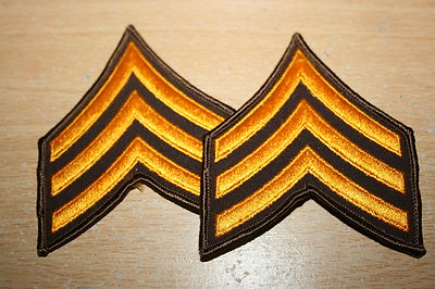 ORIGINAL US POLICE / SHERRIFF DEPT DEPARTMENT BROWN GOLD SERGEANT ...