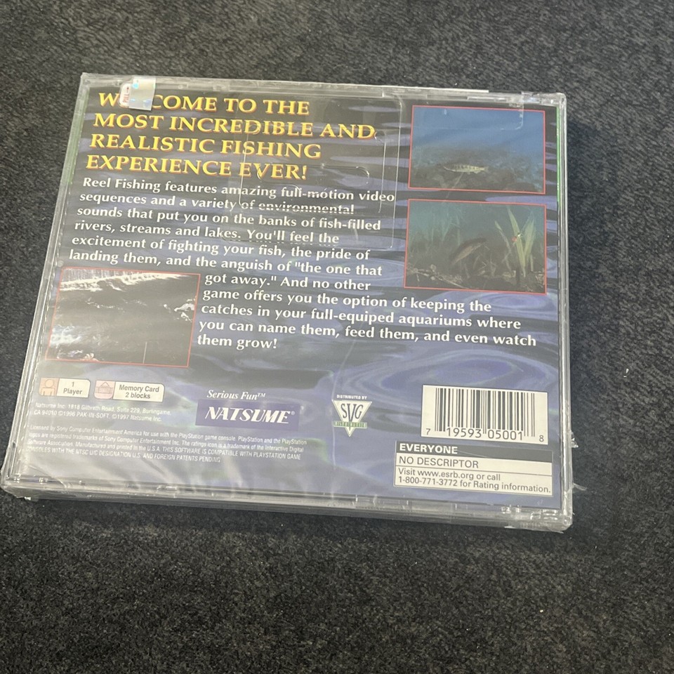 Reel Fishing (Sony PlayStation 1, 1997) brand new factory sealed! 🔥 ...