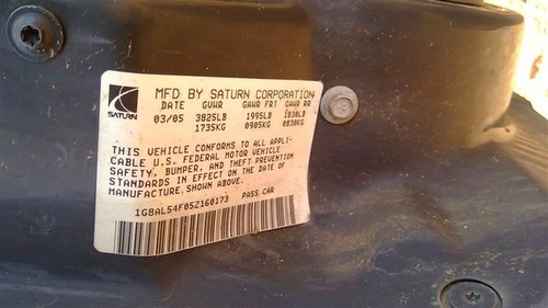 Driver Left Rear Door Glass Sedan 4 Door Fits 03-07 ION 175181 | eBay