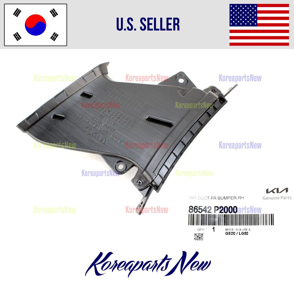Front Bumper Duct Air Curtain Right PASSN 86542P2000 ⭐OEM⭐ Kia Sorento ...