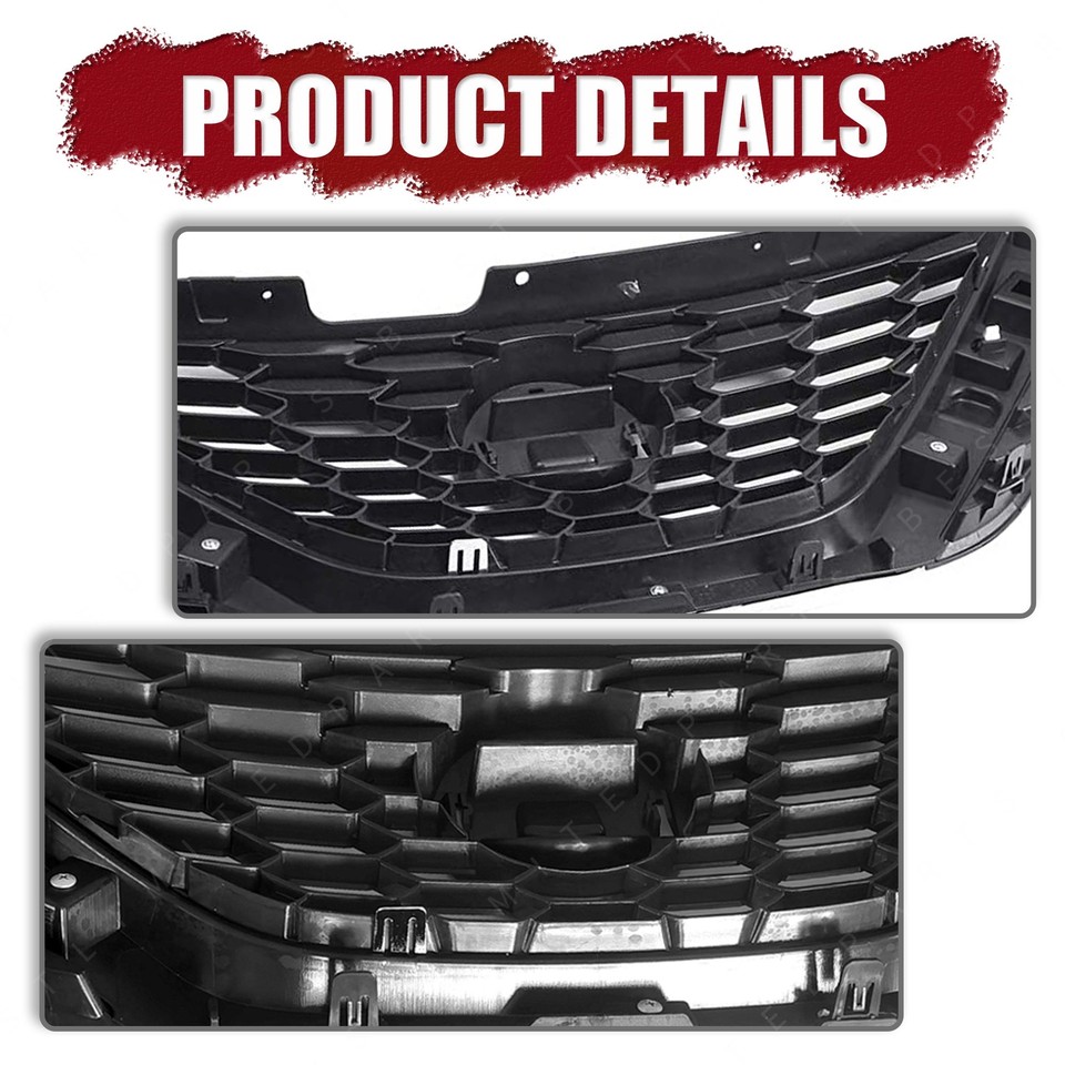 Front Chrome & Black Grille For 2016-2018 Nissan Sentra Bumper Grill ...