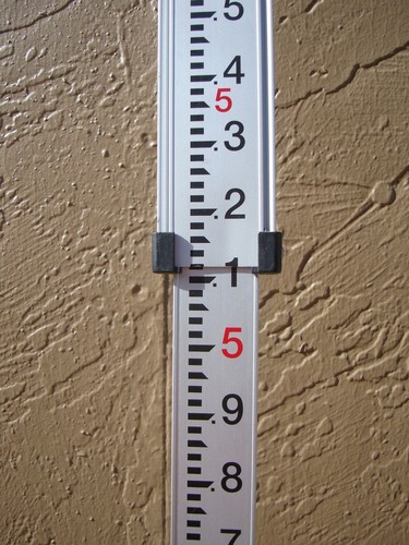 8ft ALUMINUM TELESCOPING SURVEY SURVEYING LEVEL GRADE ROD 1/10" tenth's ...