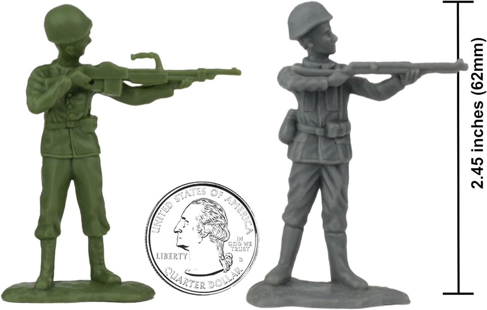 BMC WW2 D-Day Tank Battle - 36pc Plastic Army Men Playset | eBay