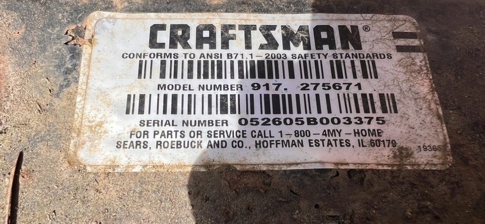 Craftsman Mower DYT4000 Mower High Back Seat Used 188719 Bracket Sensor ...