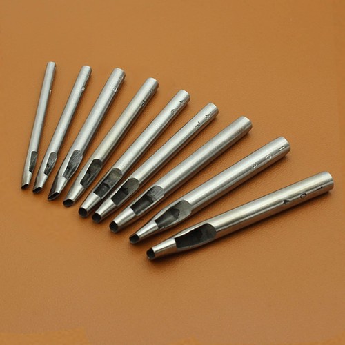 9 Size Oval Hole Punch Set for Leather 1.4mm-5mm Carbon Steel Hollow ...