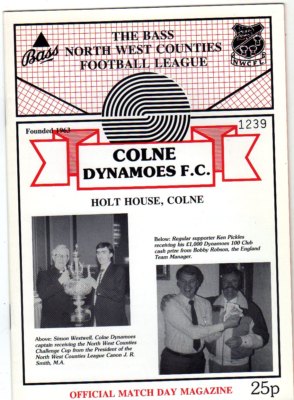 COLNE DYNAMOES V NEWCASTLE TOWN 2/10/1987 PROGRAMME | eBay UK