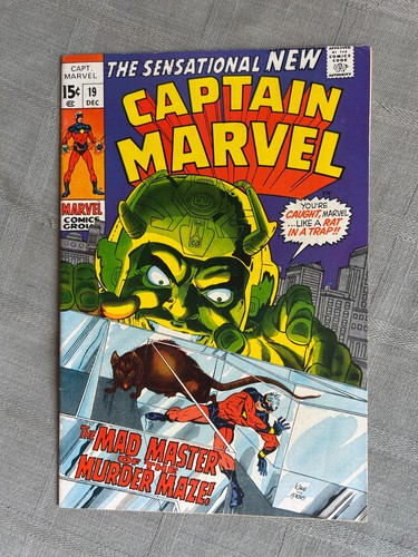 CAPTAIN MARVEL VOLUME 1 N°19 DEC 1969 VO EN TRÈS BON ÉTAT / VERY GOOD ...