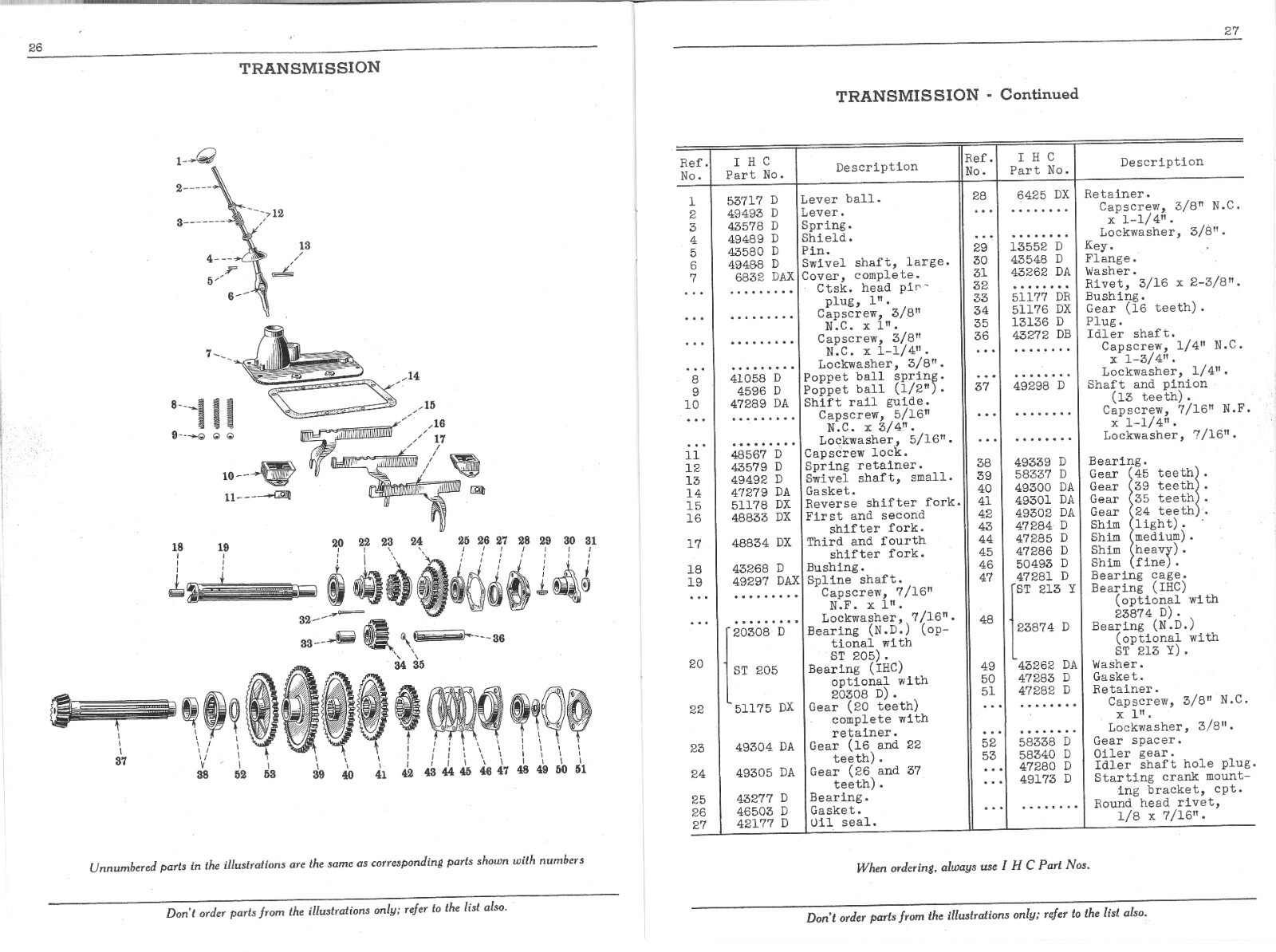 McCormick-Deering Farmall B Parts Catalog Manual International ...