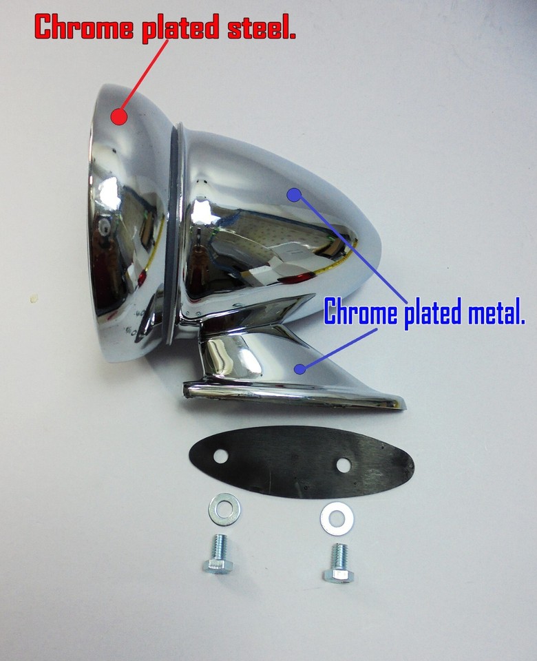 For Ford Thunderbird Square Bird 1954-60 Custom Chrome Bullet Door Side ...