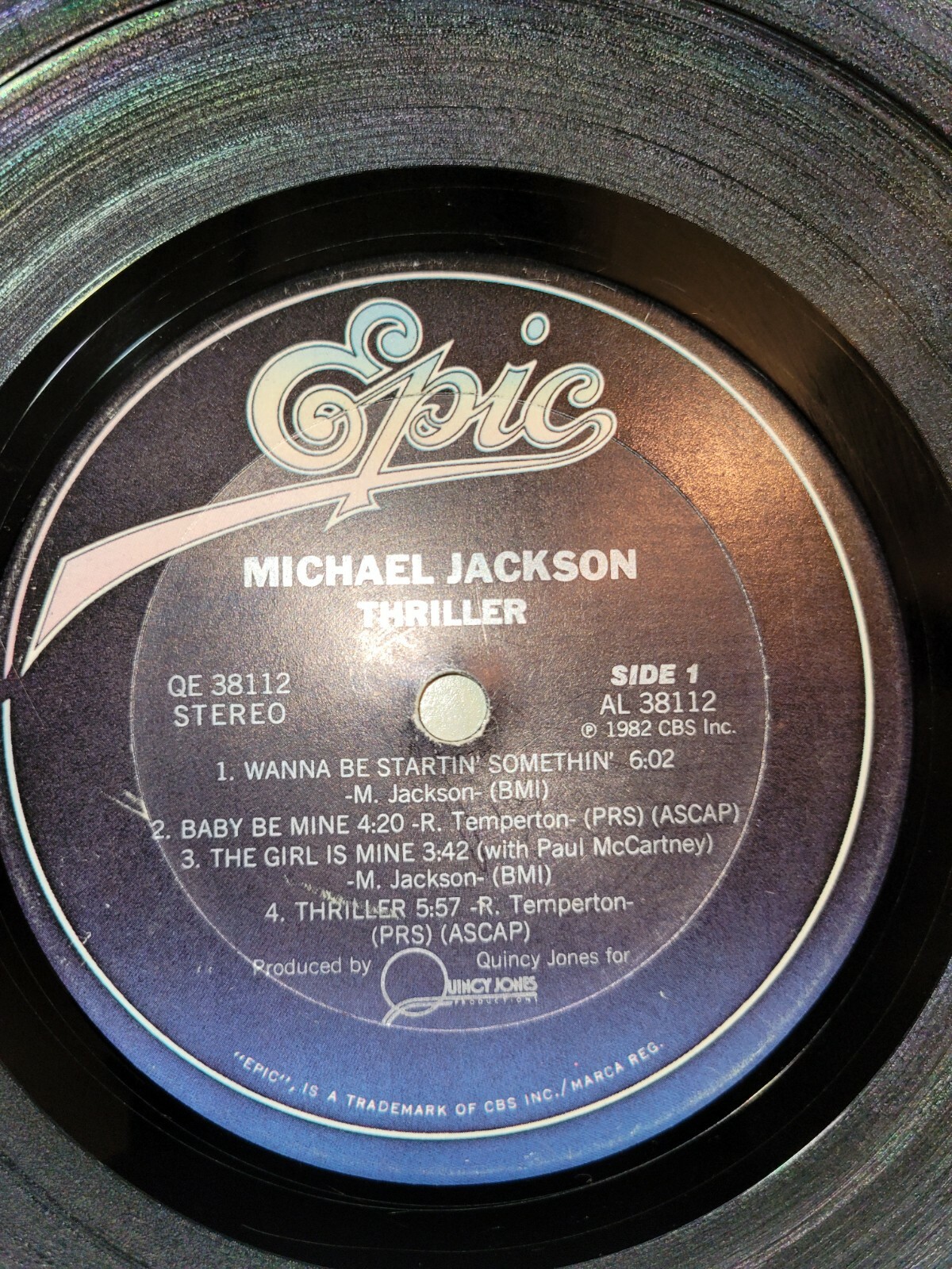 Rare Original Michael Jackson Thriller 1980s Vinyl Album misprint | eBay