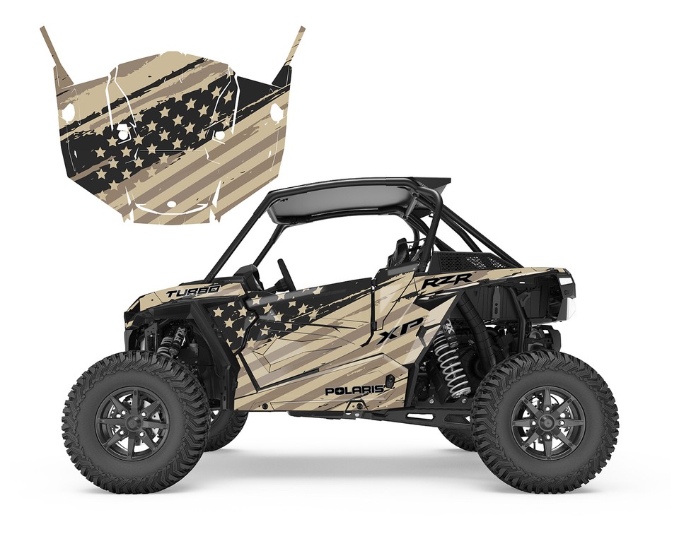 2013 - 2018 Polaris RZR 1000 XP Turbo Graphics Decal kit Speeding Flag ...