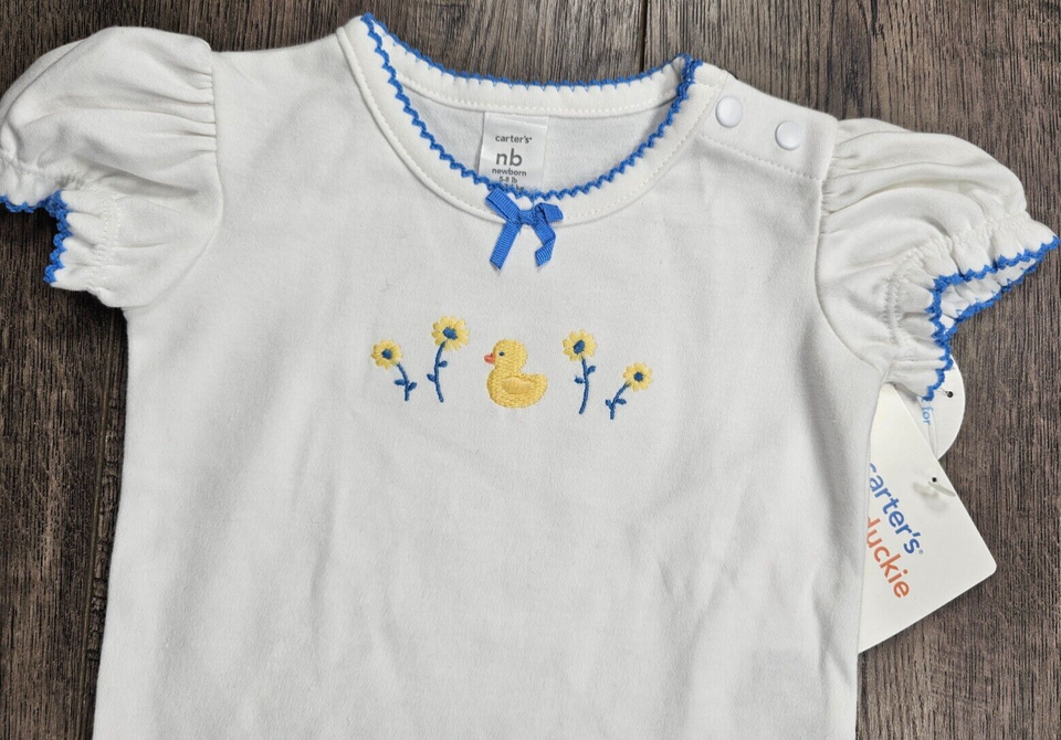 Baby Girl Clothes New Carter's Vintage Newborn Little Duckie Bodysuit ...