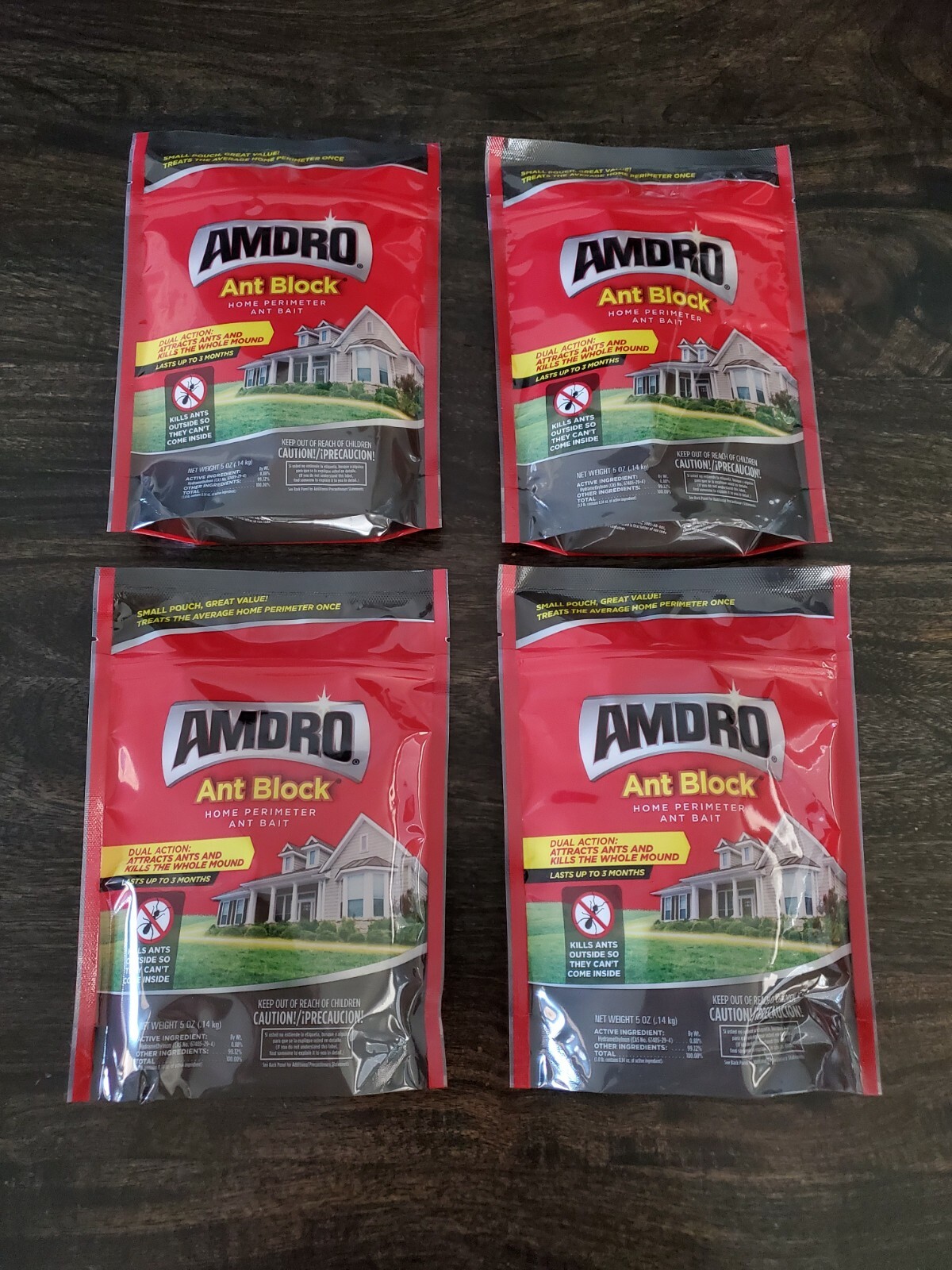 LOT 4 Amdro ANT BLOCK Home Perimeter Ant Bait Outdoor Use 12 Month ...