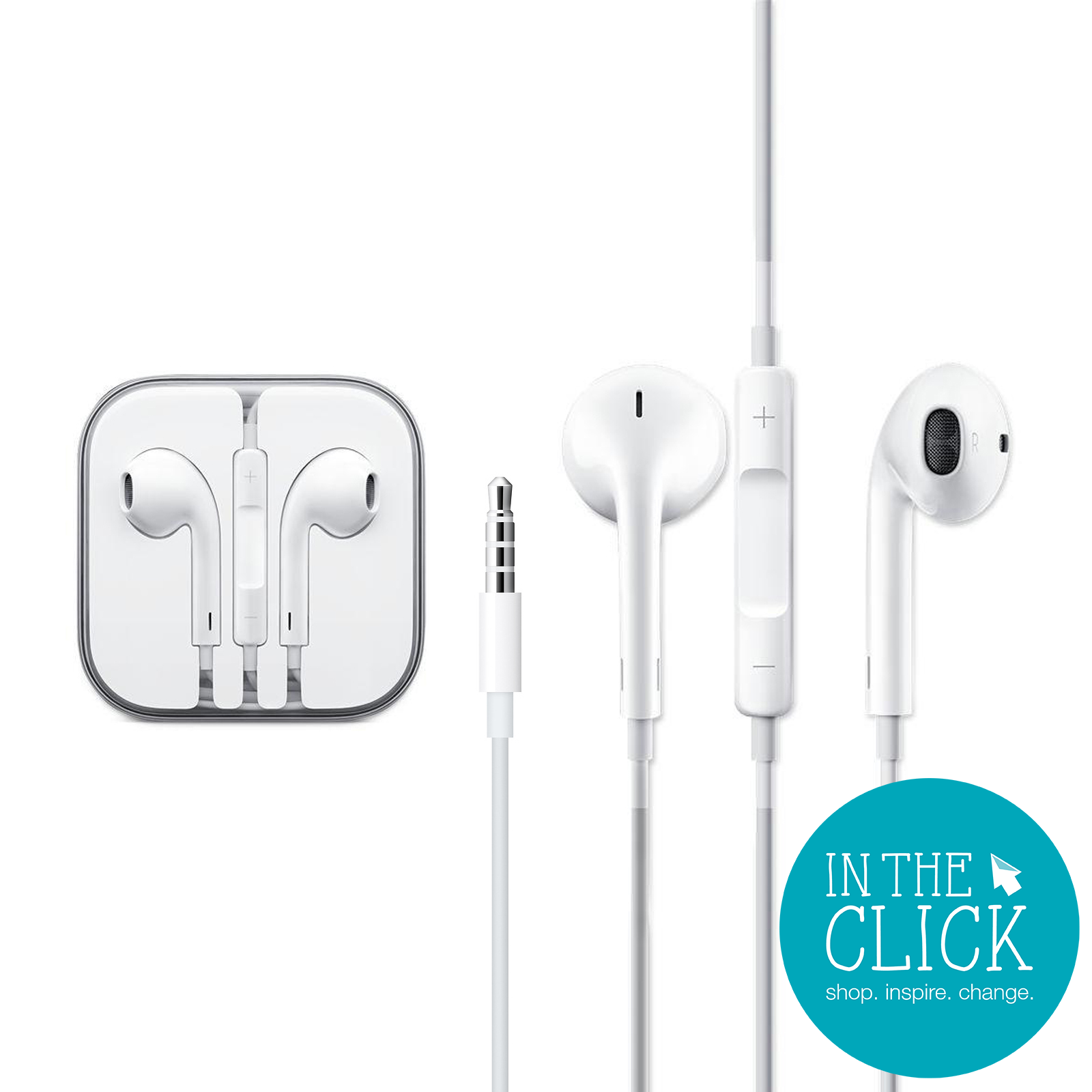 Apple Earpods NEW in Plastic Case with 3.5mm Headset Jack; SHOP.INSPIRE ...