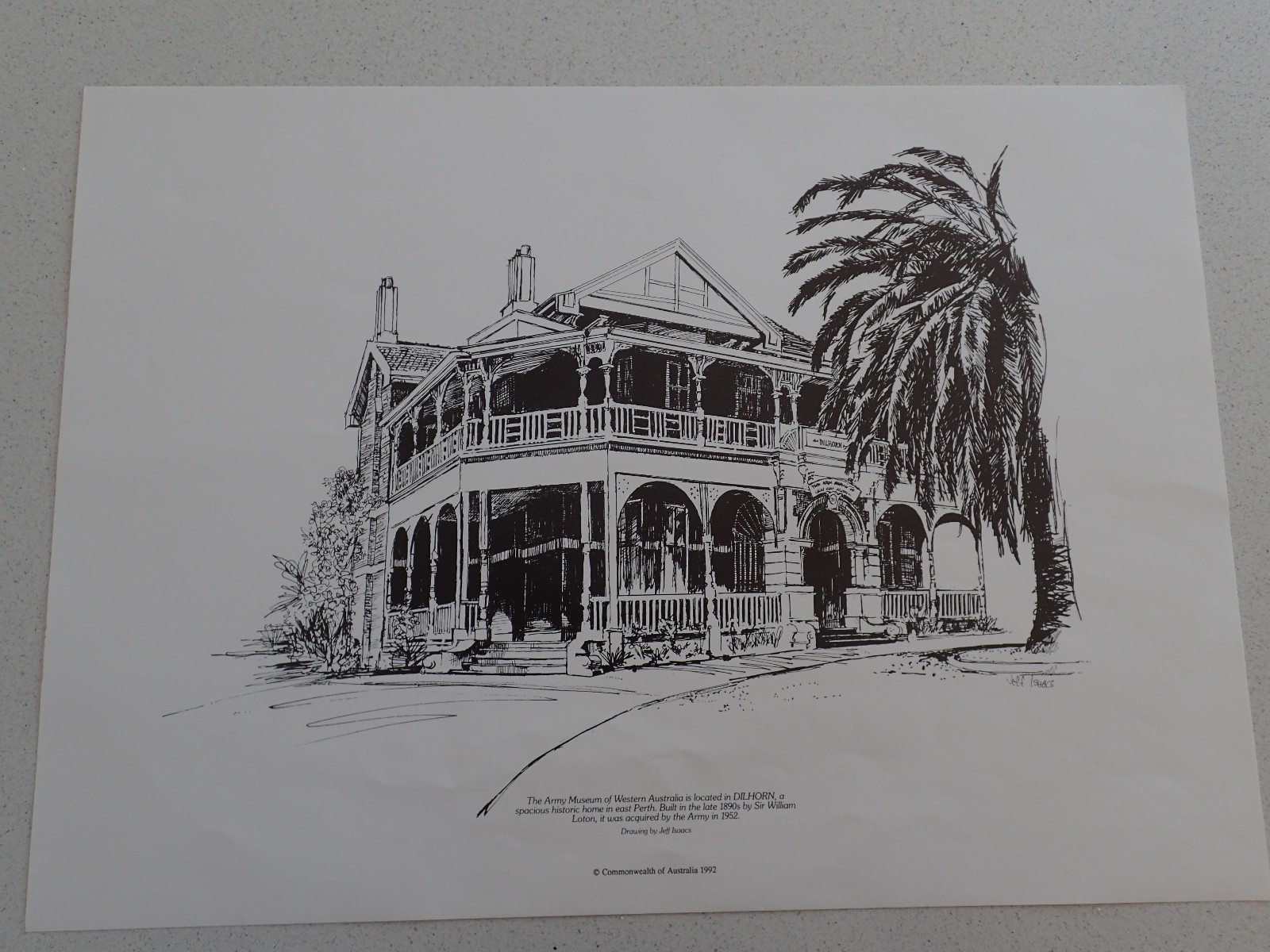 The Army Museum Of Western Australia Drawing Print By Geoff Isaacs | eBay