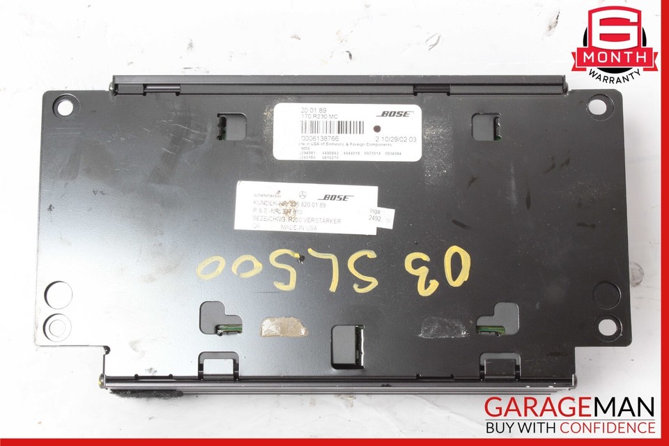 03-04 Mercedes R230 SL500 SL600 SL55 AMG Bose Audio Sound Amplifier Amp ...