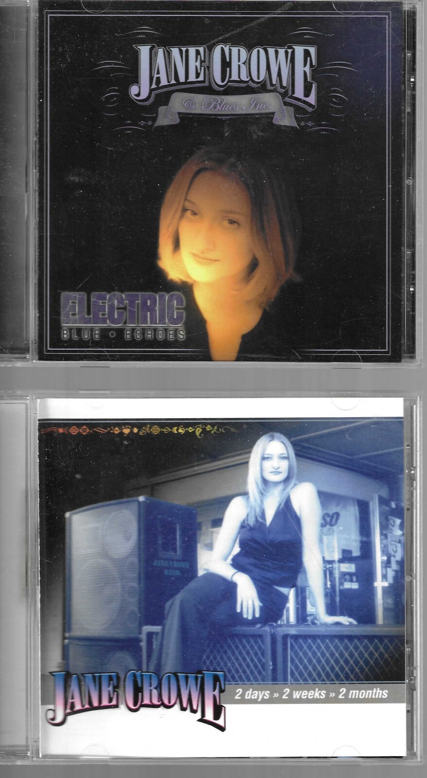 JANE CROWE (Lot-2 CDs) "Electric Blue Echoes" / "2 Days-2 Weeks-2 ...