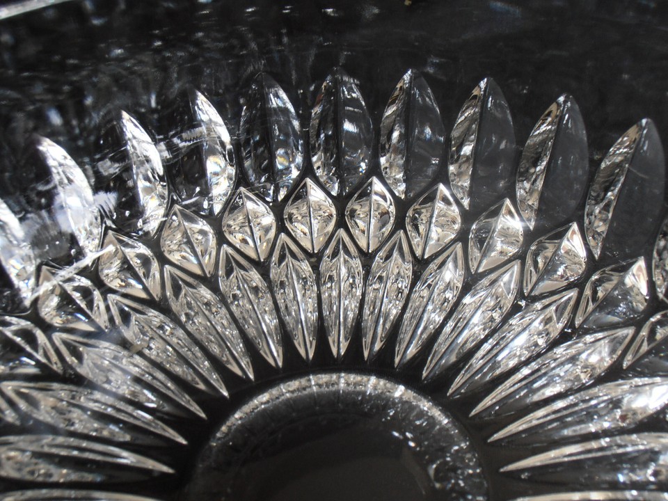 Fine Full Lead Crystal Centerpiece Fruit Bowl Large 8" Gorham Althea W ...