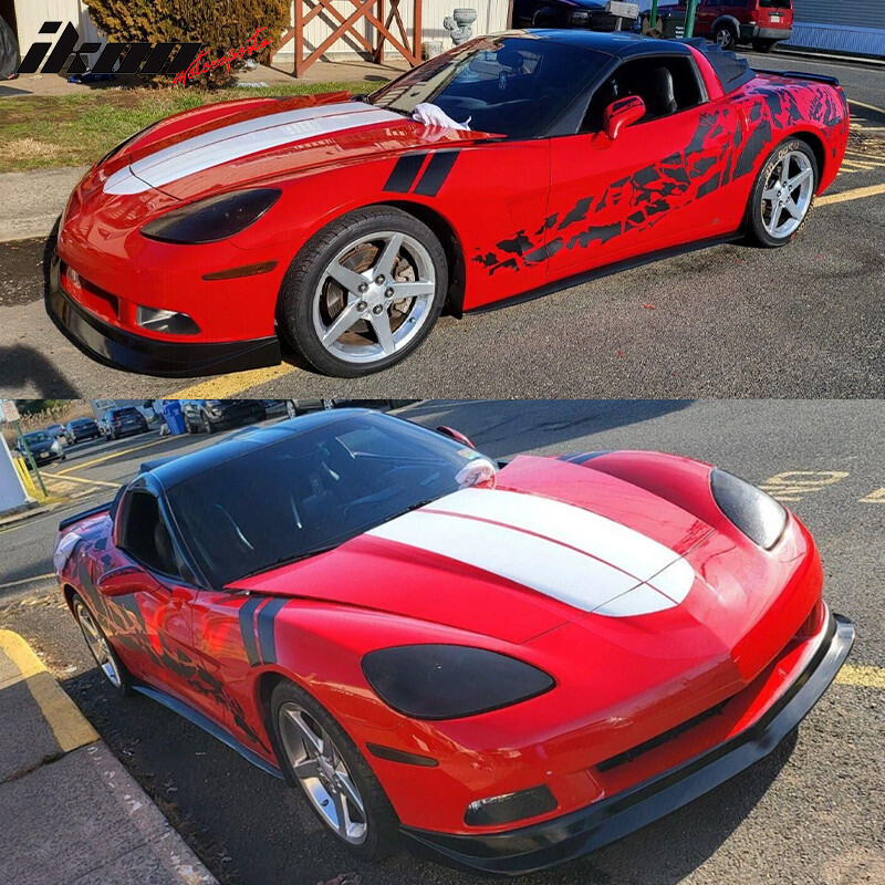 Fits 05-13 Chevy Corvette C6 Base Models ZRL Style Front Bumper Lip PU ...