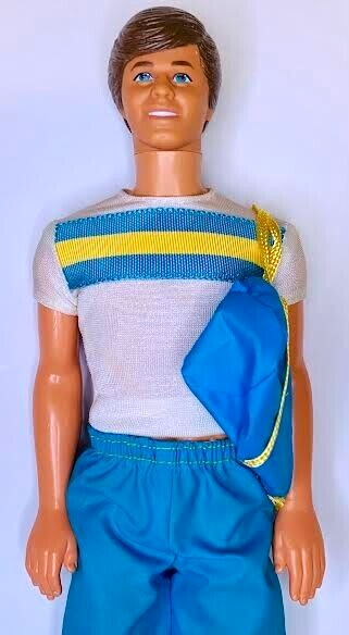 Vintage Barbie Mattel 1983 Great Shape Ken Doll 7318 Gym Bag Track ...