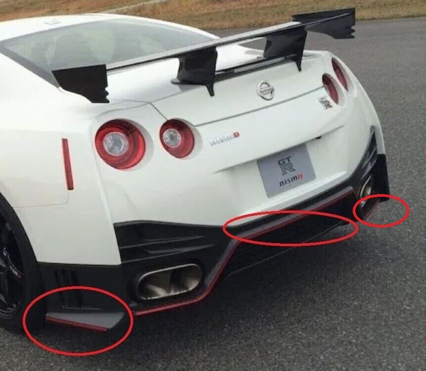 2014-2021 Nissan R35 GT-R GTR Genuine Nismo Rear Bumper Red Accent ...