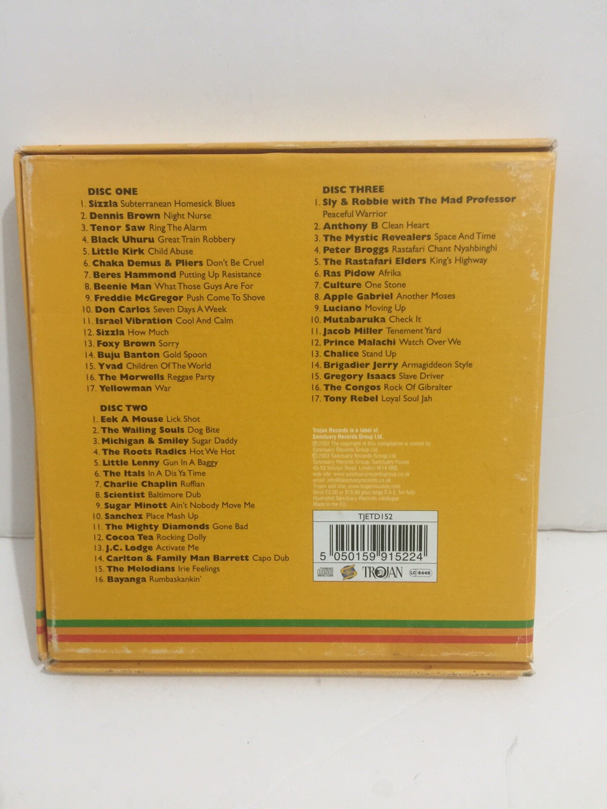 Trojan Ras Reggae Box Set by Ras CD Jan-2004 3 Discs Trojan VG | eBay