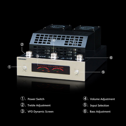 220V HIFI High Power Amplifier Audio Stereo Home Bass Treble AMP ...