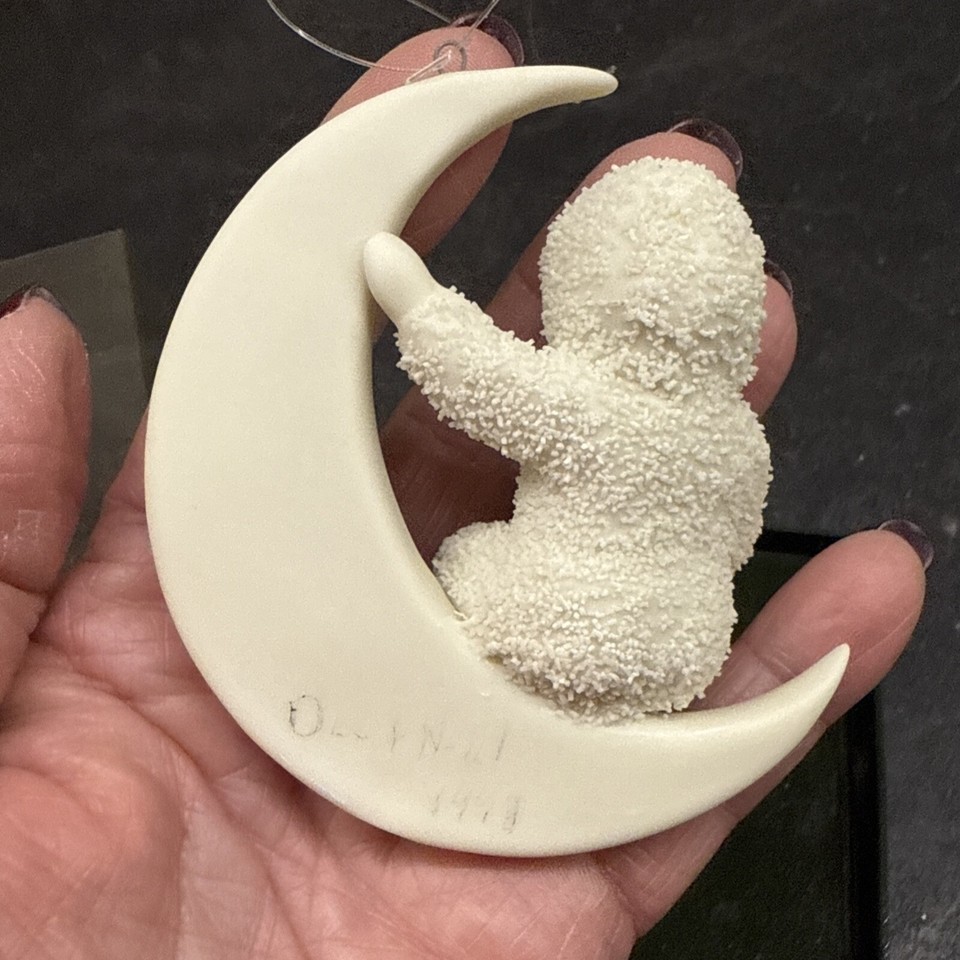 Vtg Dept 56 Snowbabies (5) Ornament Lot Moon Bell Stocking Star | eBay