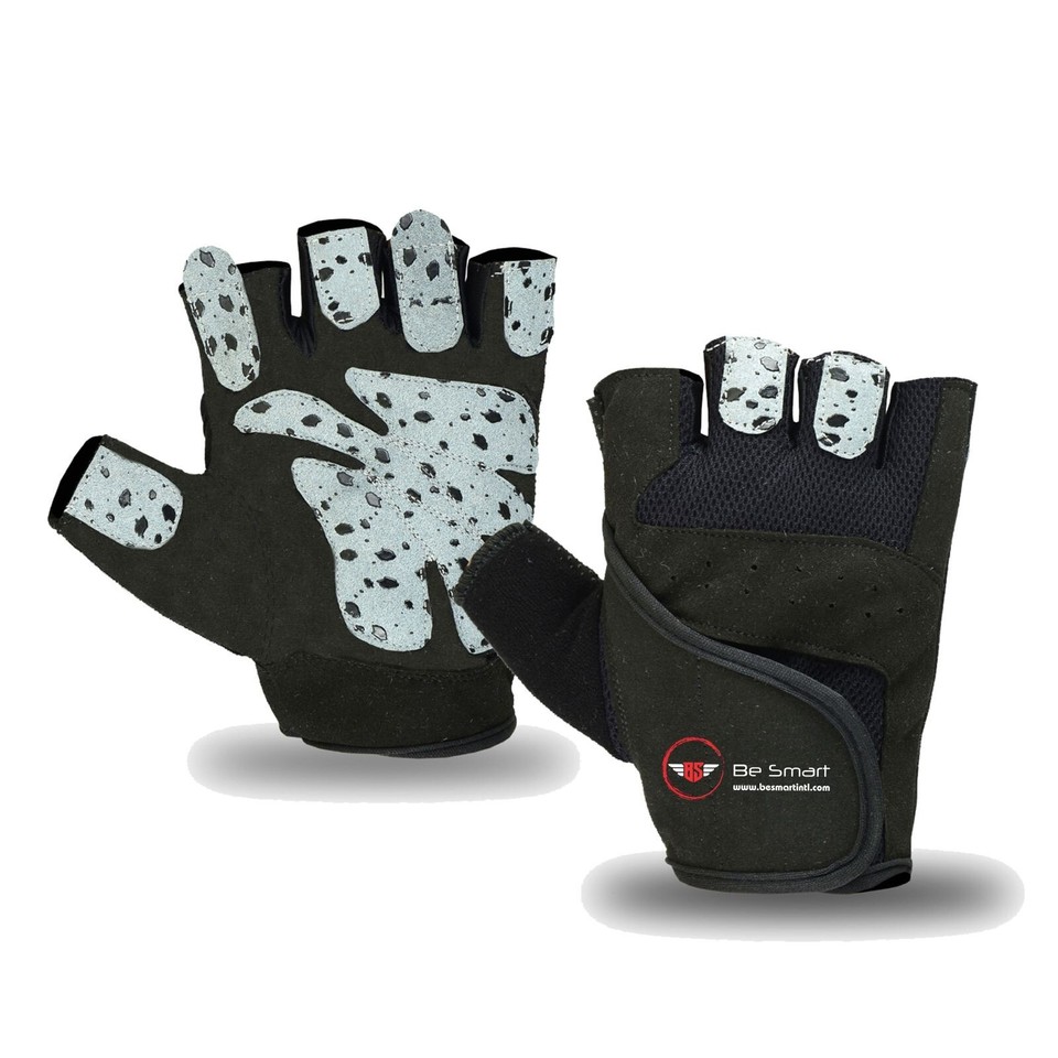 Weight Lifting Gym Palm Gel Pad Hand Grips Wrist Support Straps ...